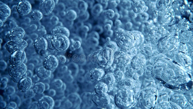 Liquid Bubbles in Water, Molecule Inside Liquid Stock Image - Image of ...