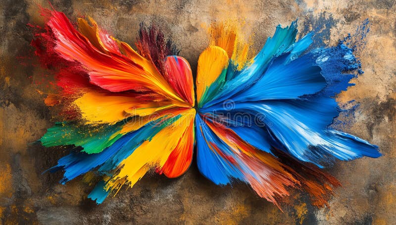 Liquid Bursting Out of Mind Explosion - an Abstract Gradient Fantasy Embodying Full Brain Splash ...