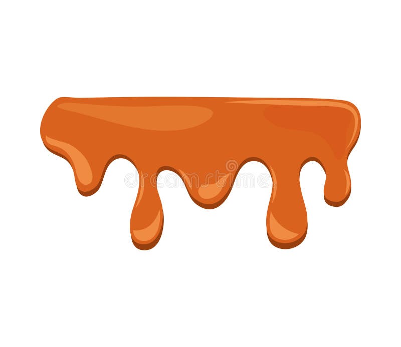 Liquid caramel isolated stock vector. Illustration of brown - 255479756