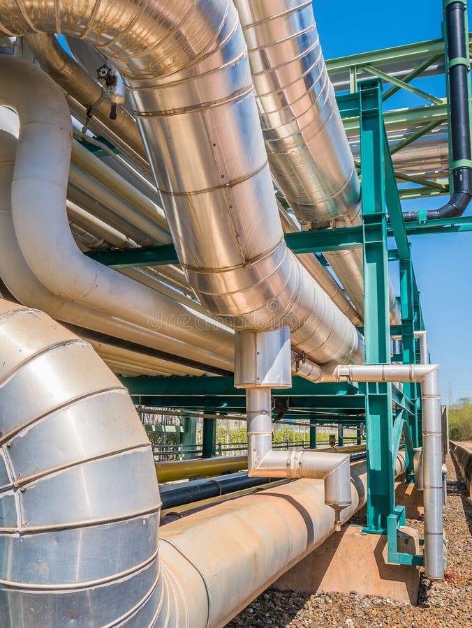 Transfer Pipe Line in Factory Stock Image - Image of mechanic ...