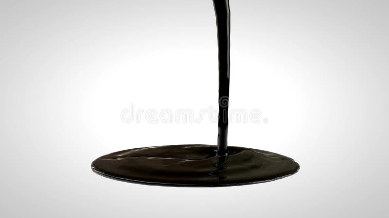 Liquid Chocolate Flowing Creating Concentric Ripples Stock Footage ...