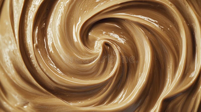 Liquid Chocolate Cream Background. Swirl, Close Up. Delicious Chocolate ...