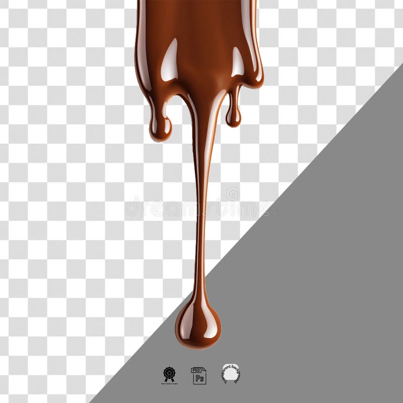 Liquid Chocolate Dripping with Glossy Smooth Texture Stock Vector ...