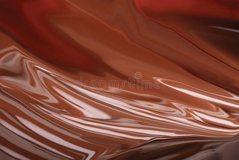 Liquid Chocolate Flows Down. a Wavy Abstraction Depicting a Flowing ...