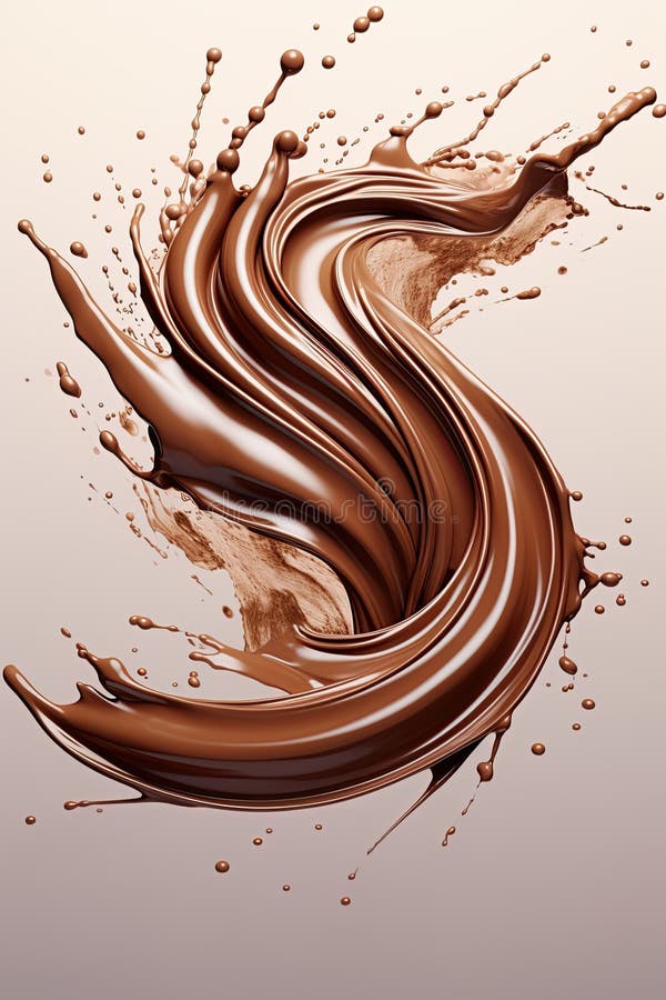 Liquid Chocolate Splash. Generative Ai Illustration Stock Illustration ...