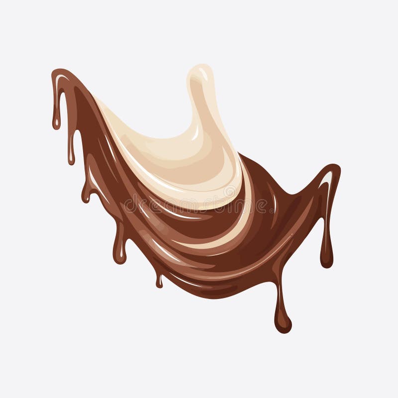 Liquid Chocolate Splash Vector Flat Isolated Illustration Stock Vector ...