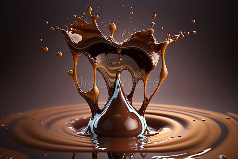 Liquid Chocolate, Splashes of Chocolate, Drips, Drops of Chocolate ...