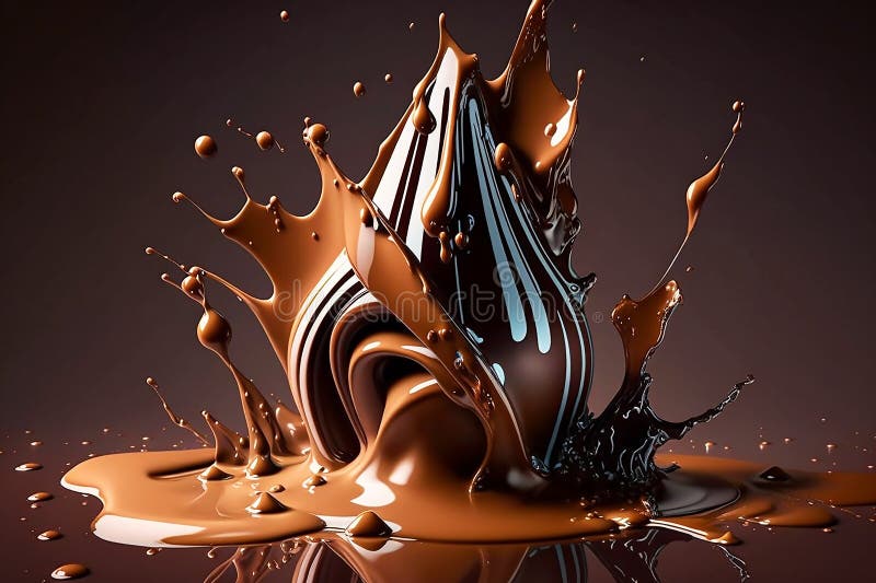 Liquid Chocolate, Splashes of Chocolate, Drips, Drops of Chocolate ...