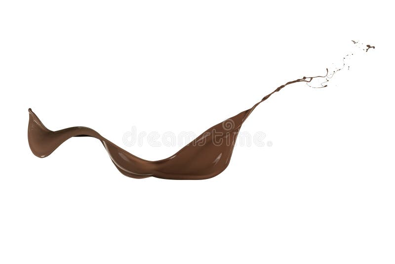 Liquid chocolate wave stock photo. Image of isolated - 288933950