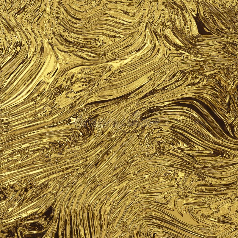 Liquid Chrome Gold Metallic Texture Stock Photo - Image of champagne ...