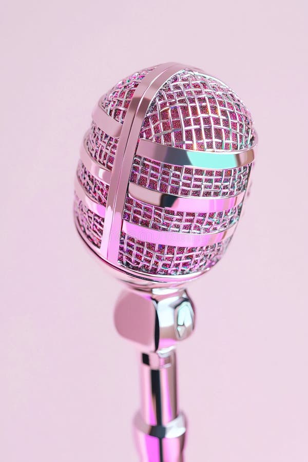 This Liquid Chrome Retro Microphone Showcases a Dazzling Disco Ball ...