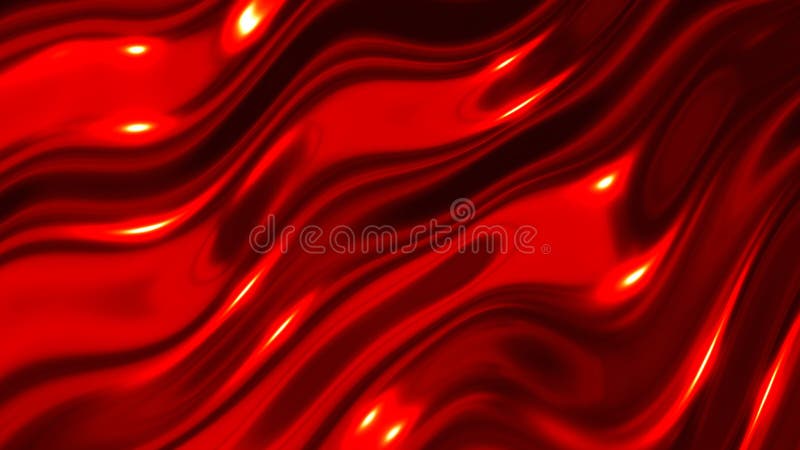 Liquid Chrome Waves Background, Shiny and Lustrous Red Metal Pattern ...