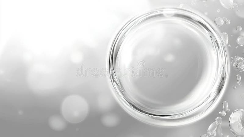 Liquid Circle Abstract Background Design with Bubbles Stock ...