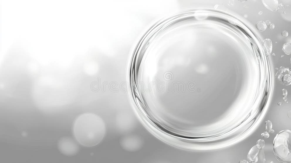 Liquid Circle Abstract Background Design with Bubbles Stock ...