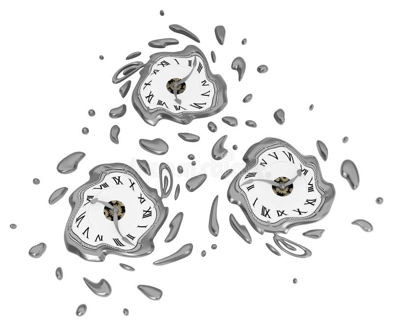 Liquid Clock, Splash Triple Stock Illustration - Illustration of ...