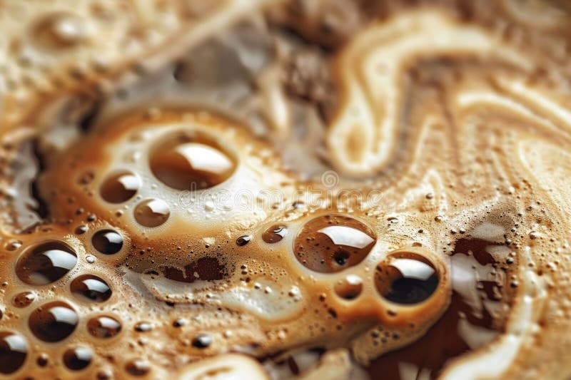 Liquid Coffee Swirling with Creamy Textures in a Rich, Smooth ...