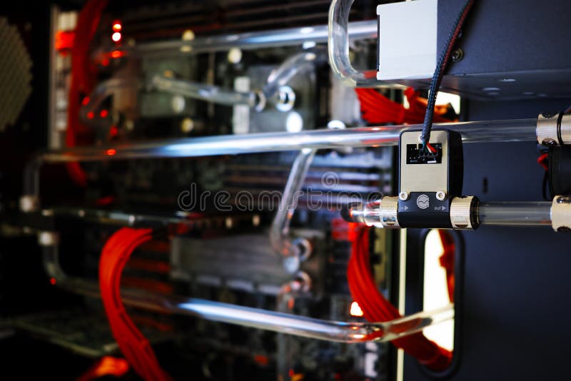 Liquid Colling System of High Performance Workstation Background Stock ...