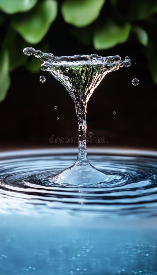 Liquid Collision, Abstract Water Splash Formation with Crown Shape from ...
