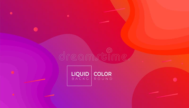Liquid Color Abstract Geometric Shapes Modern Poster Stock Vector ...