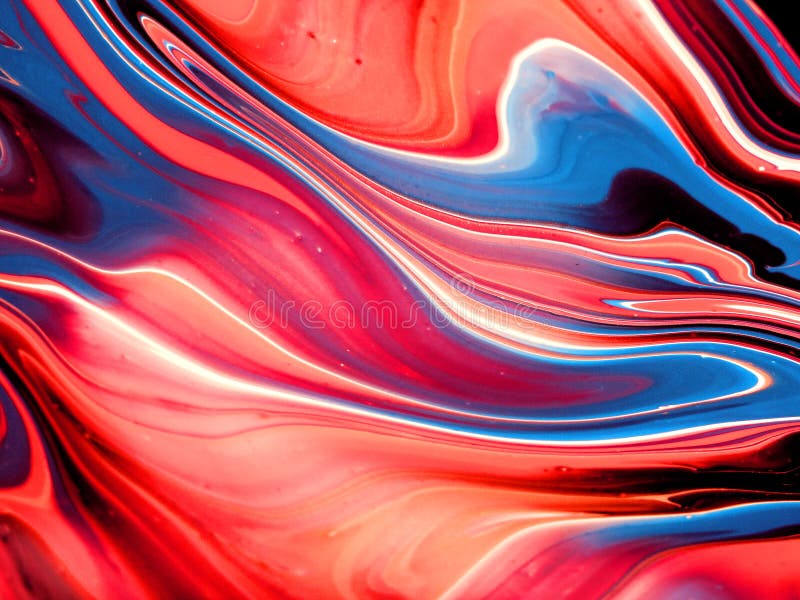 Liquid Color Lines Oil Paint Work. Stock Image - Image of color, work ...