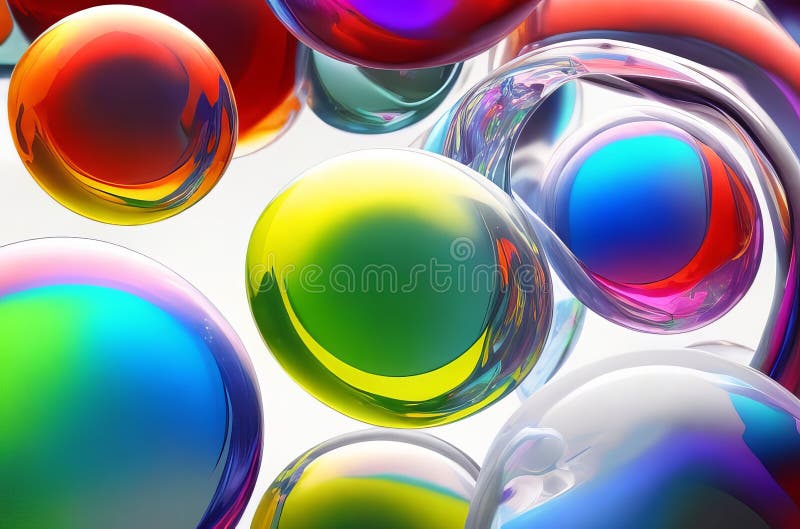 Liquid Colors in a Transparent Orb and Bubbling Glass Spinning in ...
