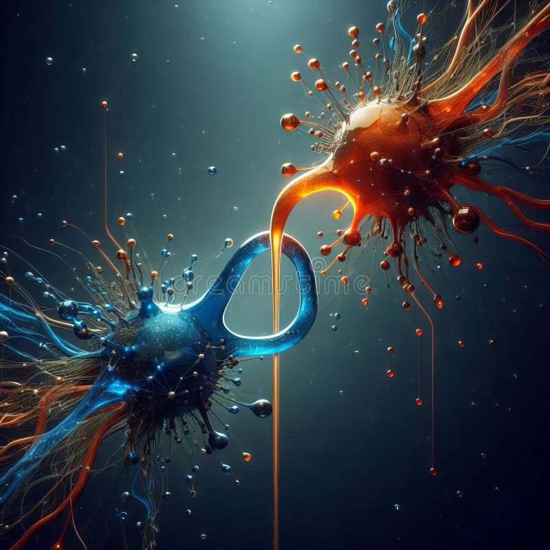 Liquid Connection Liquid Pouring Connecting Two Separate Element Stock ...