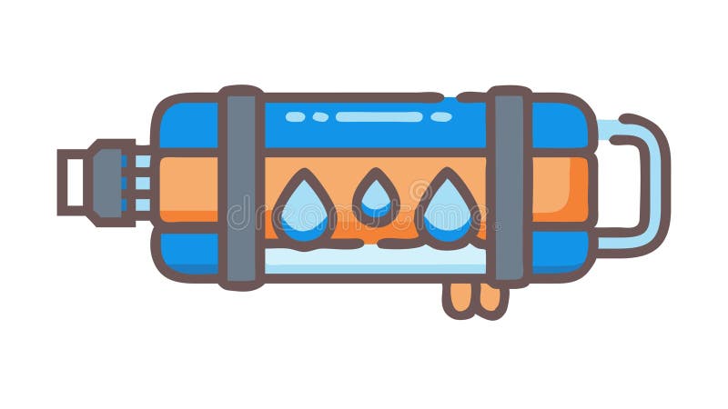 Liquid Container with Tubes. Industrial Fluid Transport, Vector Design ...