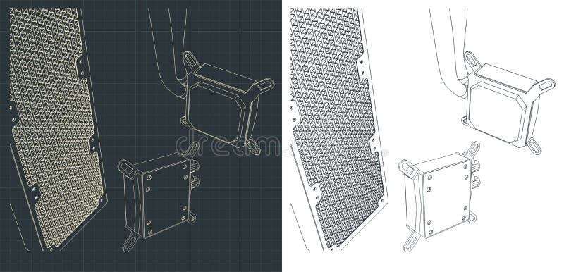 Liquid Cooling System for PC Icon. Stock Vector - Illustration of ...