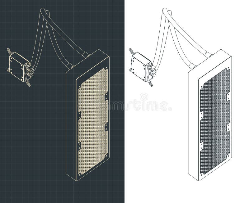 Liquid Cooling System for PC Icon. Stock Vector - Illustration of ...