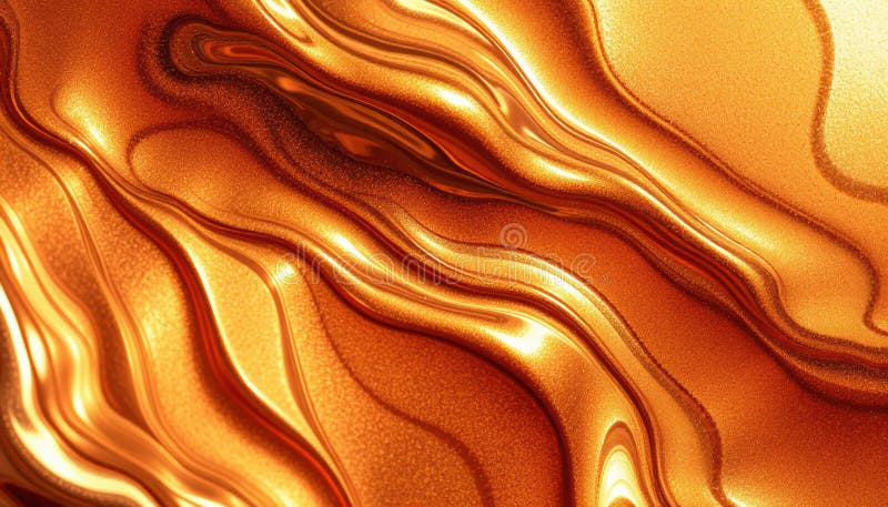 Liquid Copper Background with Flowing, Wavy Patterns and Shiny Texture ...