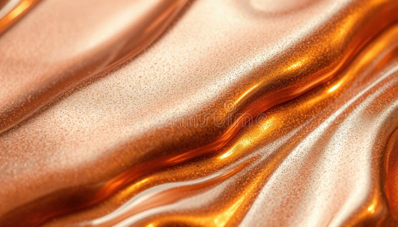 Liquid Copper Background with Shimmering Waves and Metallic Sheen ...