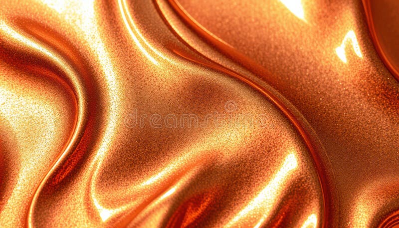 Liquid Copper Background with Shimmering Waves and Metallic Sheen ...