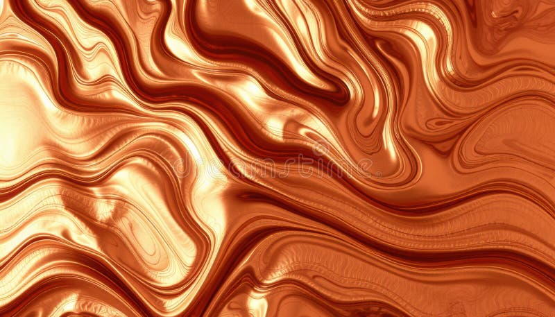 Liquid Copper Background with Smooth, Flowing Patterns and Rich, Warm ...