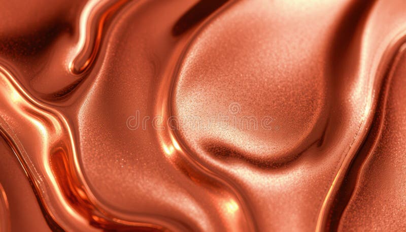 Liquid Copper Background with Smooth, Flowing Texture and Warm Tones ...