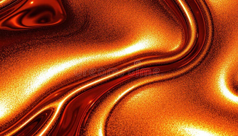 Liquid Copper Background with Smooth, Flowing Textures and Vibrant ...