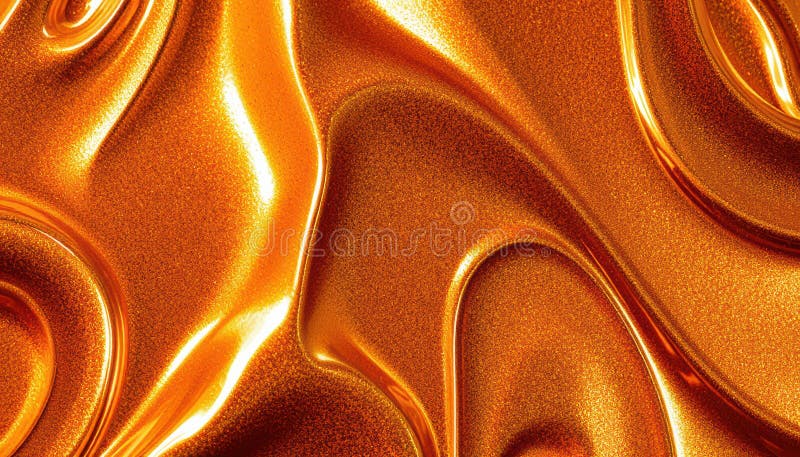 Liquid Copper Background with Smooth, Flowing Textures and Vibrant ...