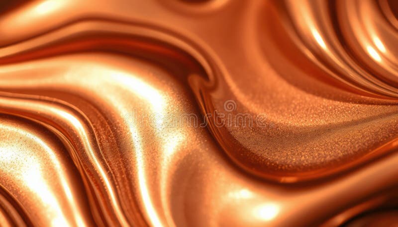 Liquid Copper Background with Smooth, Flowing Textures and Warm Tones ...
