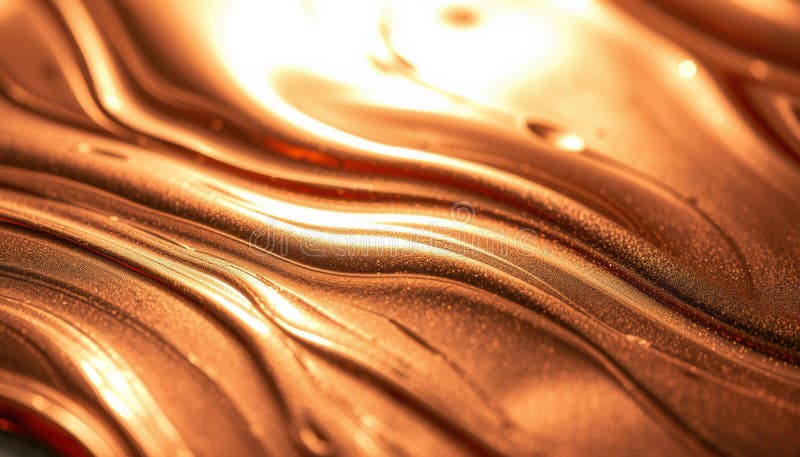 Liquid Copper Background with Smooth, Flowing Textures and Warm Tones ...