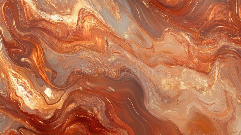 Liquid Copper with Glimmering Waves: a Dynamic, Luxurious Digital Stock ...