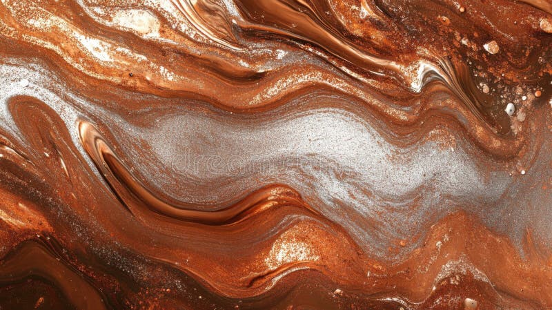 Liquid Copper with Glimmering Waves: a Dynamic, Luxurious Digital Stock ...