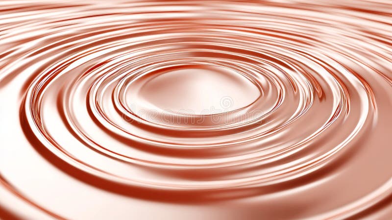 Liquid Copper Metal Texture, Concentric Ripples, Circular Pattern ...