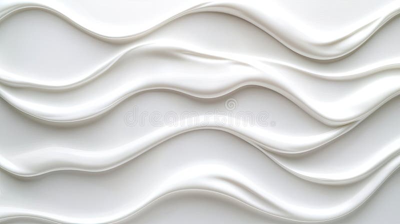 Liquid Cream Forms Elegant Waves and Splashes, Showcasing a ...