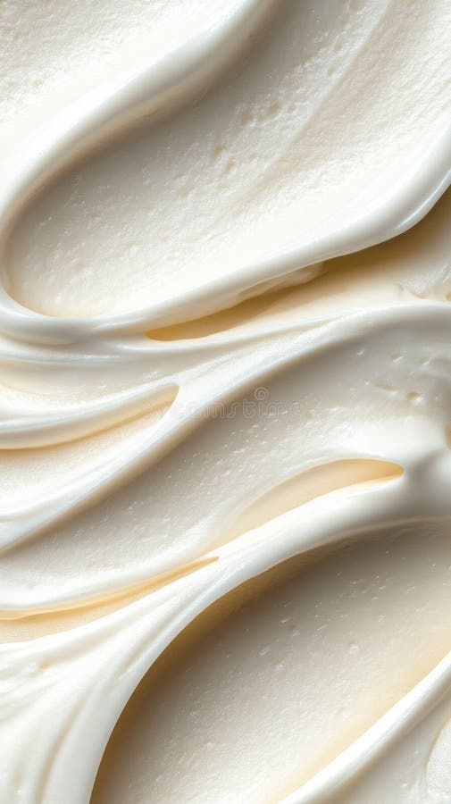 Liquid Cream Forms Elegant Waves and Splashes, Showcasing a ...