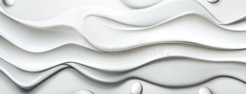 Liquid Cream Forms Elegant Waves and Splashes, Showcasing a ...