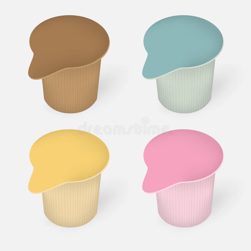 Liquid Creamer Single Color Package - Coffee Cream Container Template ...