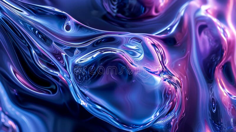 Liquid Crystal Formations Creating Abstract Patterns with a Futuristic ...