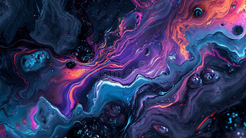 Liquid Crystal Formations Creating Abstract Patterns with a Futuristic ...