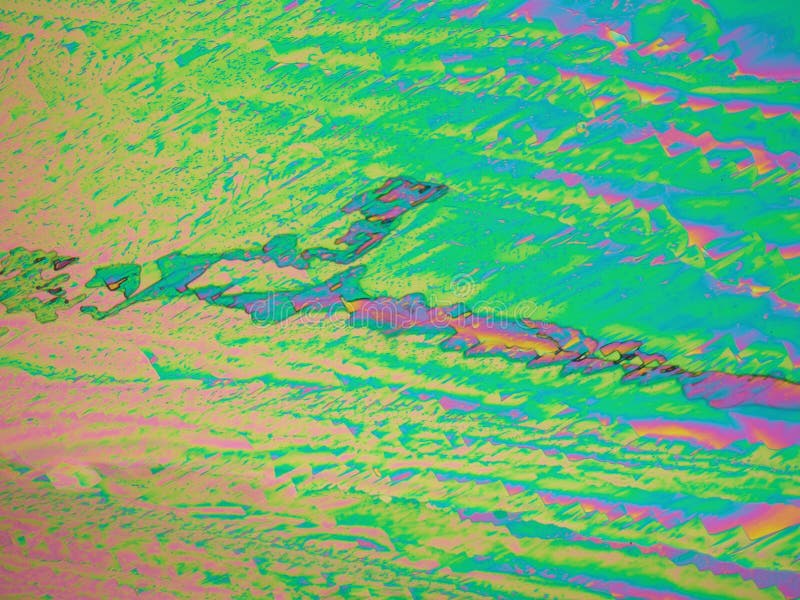 Liquid Crystal Under Polarized Light Microscope Stock Image - Image of ...