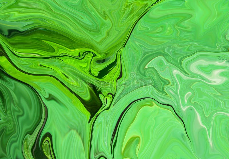 Liquid Design Texture Background Textile, Fluid Paint Graphic Green in ...