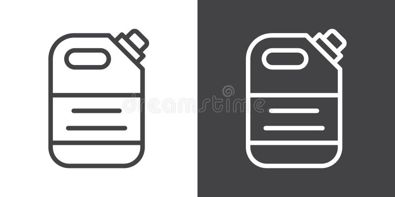 Liquid Detergent Icon Flat Vector Set Outline Stock Vector ...